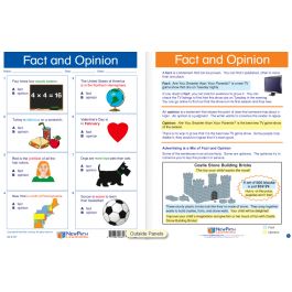 Fact and Opinion - Laminated, Write-On & Wipe-Off Visual Learning Guide